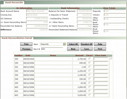 Reconciling Bank Accounts